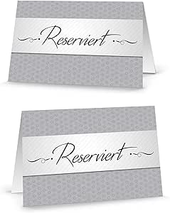 Logbuch-Verlag 25 Reserviert Schilder grau weiß für Restaurant, Hotel ...