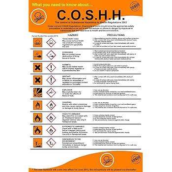COSHH HEALTH AND SAFETY A3 LAMINATED POSTER: Amazon.co.uk: Business ...