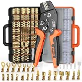 PEBA Spade Connectors Crimping Tool Kit, Crimper 0.25-2.5mm²(AWG 24-14 ...