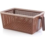 Nayasa Frill Plastic Basket No. 1, Small, Beige : Amazon.in: Home & Kitchen