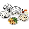 Buy Cello Stainless Steel Induction Base Idli Cooker And Multi Kadhai ...