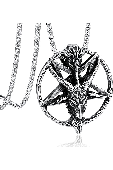 Siombail Lucifer Hail Satan Satanic Pentagram Baphomet Goat's Head 666
