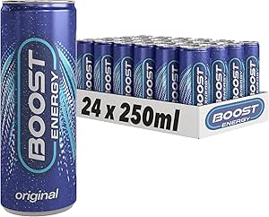 "Boost Energy Drink Original Flavour, 250ml x 24 pack, Vegan Friendly ...