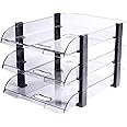 OMEGA Brand 1758/U3 Unbreakable Executive File Tray (Clear Colour, Set ...