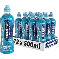 Boost Sport Drink Tropical Berry Flavour, 500ml x 12 pack Bottles with ...