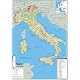 Physical Map of Italy - Size A2-59.4 x 42cm - Paper Laminated : Amazon ...