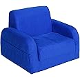 HOMCOM 2 In 1 Kids Children Sofa Chair Bed Folding Couch Soft Flannel ...