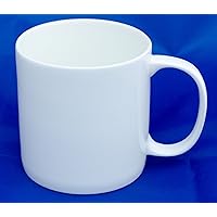 Pair of Large 1pt Bone China Mugs in Plain White. : Amazon.co.uk: Home ...