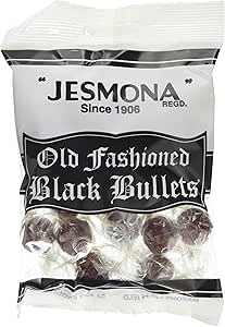 JESMONA Old Fashioned Black Bullets 120 g Bag (Pack of 12): Amazon.co ...