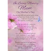 in Loving Memory Mum On Mother's Day Memorial Graveside Funeral Poem ...