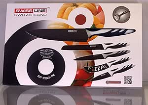 Swiss Line 5-teiliges Messerset mit Sparschäler: Amazon.de: Küche ...