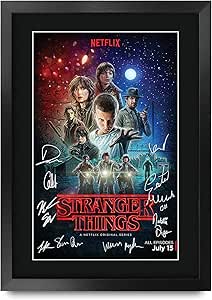 HWC Trading A3 FR Stranger Things TV Series Poster The Cast Signed Gift ...