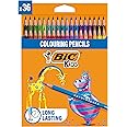 BIC Kids Evolution ECOlutions Crayons de Couleur pour enfants - Couleurs Assorties, Etui Carton ...