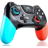 Diswoe Controller per Switch, Bluetooth Pro Controller con Hall Joystick, Gamepad per Switch ...