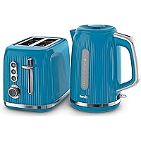 Breville Bold Blue Kettle and Toaster Set | with 1.7 Litre, 3KW Fast ...