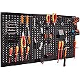 VonHaus Tool Pegboard - 45pc - Shed and Garage Wall Storage Tool Board ...