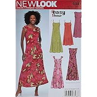 New Look Sewing Pattern 6483: Misses Tops, Size A, Silk, White, A (6-8 ...