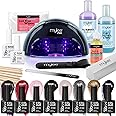 Mylee The Full Works Gel Nail Polish LED Lamp Kit, 8x MYGEL Colours ...