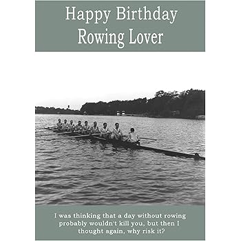Rowing Happy Birthday Card: Amazon.co.uk: Office Products