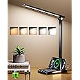 TOPPLEE Desk Lamp, 5 Color Temperature Rechargeable Battery Operated ...
