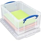 Really Useful Box 84 Litre Storage Box, Clear: Amazon.co.uk: Office ...