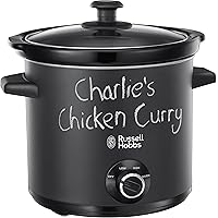 Russell Hobbs 24180 Chalkboard Slow Cooker, 3.5 L, Black : Amazon.co.uk ...