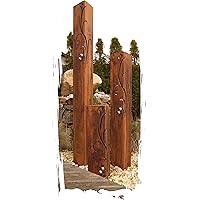 JH-Metalldesign Säulenset Modern Säulen Set Edelrost mit Edelstahl ...