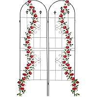 Relaxdays Rankgitter 2er Set, Metall, 180 x 50 cm, Vintage Rankhilfe ...