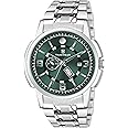 Buy TIMEWEAR Analog Green Dial Day Date Functioning Stainless Steel ...