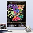 Scotland Scratch off Football Stadium Map : Amazon.co.uk: Books