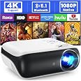 HOPVISON Projector, Full HD 1080P Projector, Bluetooth Projector with ...