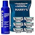 Harry's Plus Razors for Men - Starter Set (Tide) - 1 Handle with 5 ...