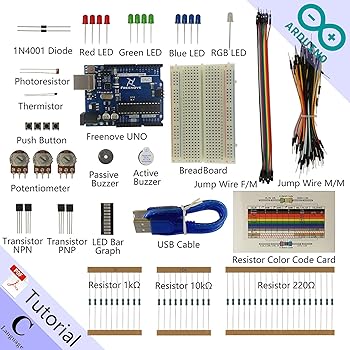 Smraza UNO Project Starter Kit avec Breadboard Holder, DC Moteur avec ...