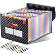 ThinkTex Accordian File Organiser, 26 Pockets Expanding File Folders ...