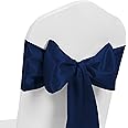 Pack of 10 Satin Chair Sash WIDER FULLER BOWS Chair Sashes Bow Back Tie ...