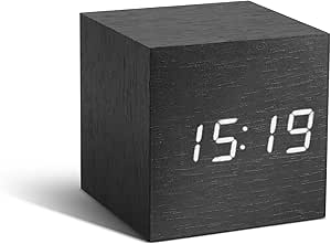 Amazon.de: Gingko GK08W10 Würfel-Digitaluhr 'Click Clock' Schwarz mit ...