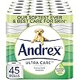 Andrex Ultra Care Toilet Paper - 45 Toilet Roll Pack - contains ...