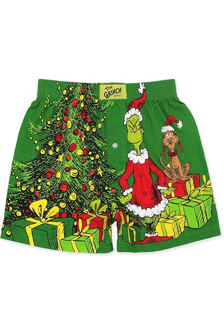 Dr. Seuss Holiday Underwear Grinch Boxer Briefs Men Dr Seuss Grinch ...