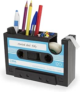 j-me original design Rewind Desk Tidy, Blue : Amazon.co.uk: Stationery ...