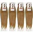 4 PACK, Colour 27 XPRESSION LAGOS BRAID Pre-Pulled Hair Extension, 46 ...