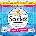 Scottex Papel Higiénico Megarollo (Doble rollo) 48 rollos equivalen a ...