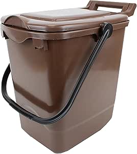 All-Green Large Compost Caddy - Brown - for Food Waste Recycling (23 ...