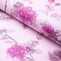 Amazon Brand - Solimo PVC Self-Adhesive Wallpaper, Peony Roses, 45 x ...