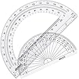 eBoot Plastic Protractor Protractor 180 Degrees, 4 Inch and 6 Inch ...