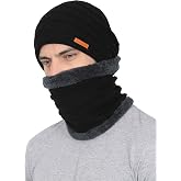 FabSeasons Blue Unisex Acrylic Woolen Combo of Beanie/Skull Cap ...