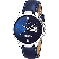 LOUIS DEVIN Blue Silicone Strap Analog Wrist Watch for Men (Blue Dial ...