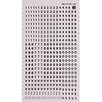 Black Number Transfers 4mm - 1 Sheet : Amazon.co.uk: Stationery ...