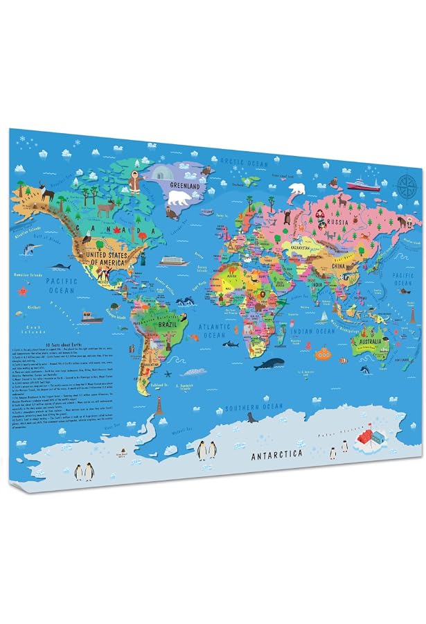 Ks2 Labelled World Map Poster Primary Resources World Map Art, World