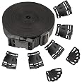ZEONHEI 16 Yards Nylon Webbing Strap, Heavy Webbing Strap with 11 Sets ...