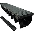 8 x Drain Channel Deep Drainage Plastic PVC Heavy Duty for Water Rain ...